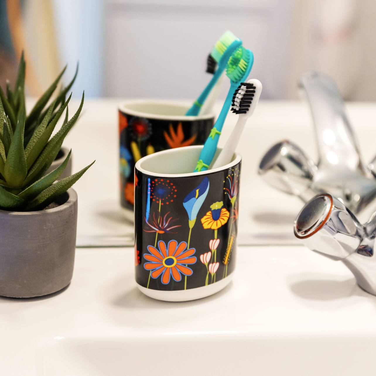 Toothbrush Holder - Chic'ah - Jardin Fleuri - Pylones