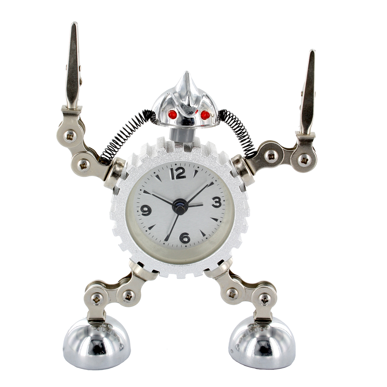 Alarm clock - Robot Timer - Silver - Pylones