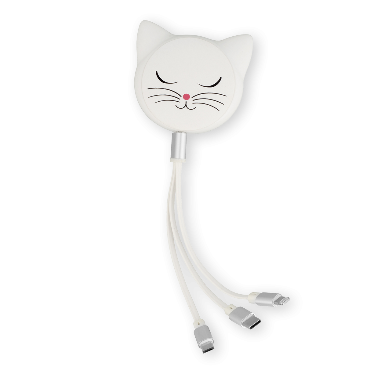 USB-Kabel 3 en 1 - Connectech - White Cat - Pylones