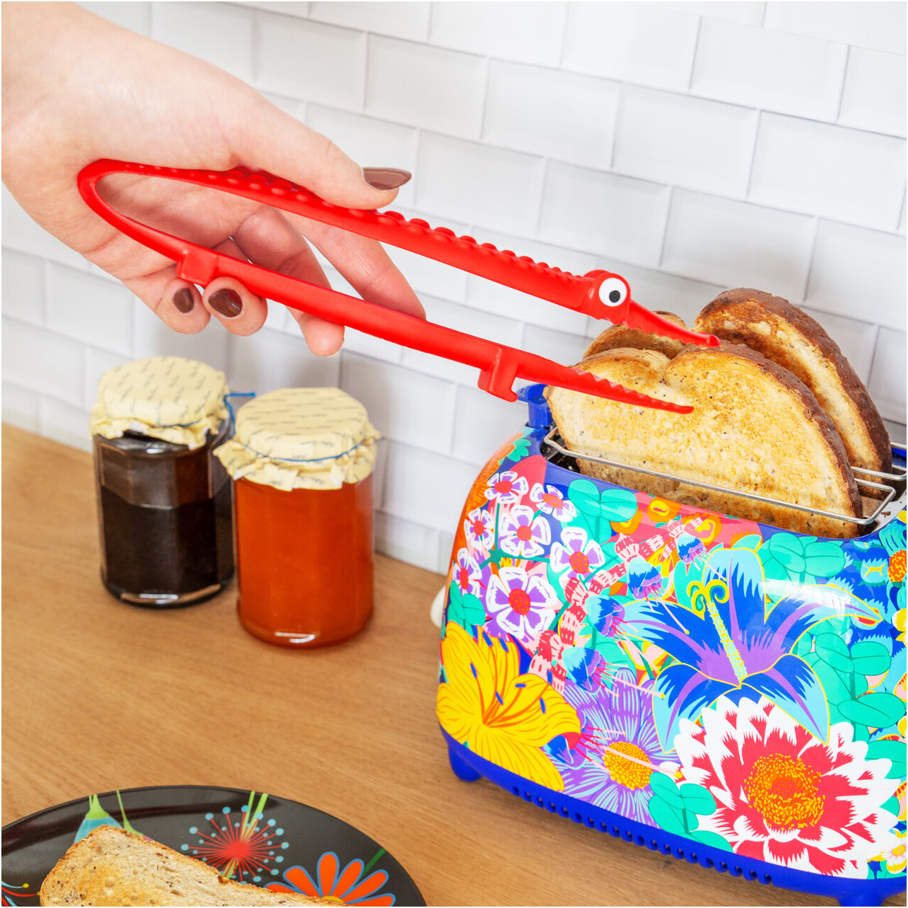 Kitchen tongs - Croc'odile - Red - Pylones
