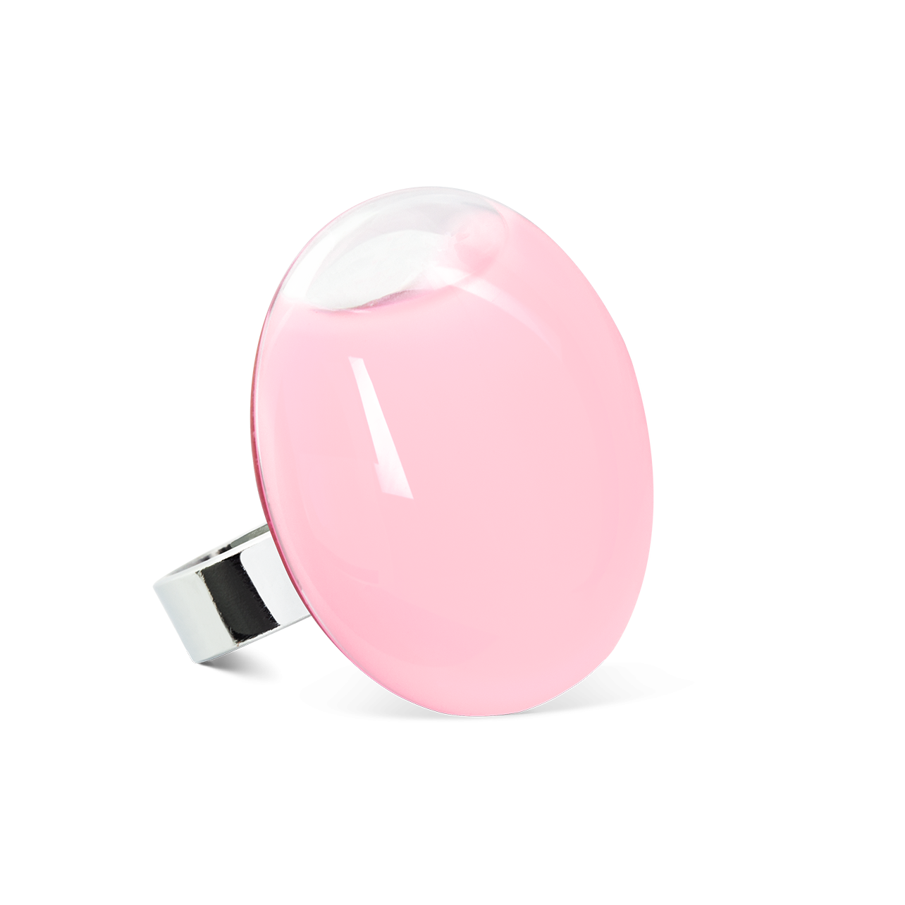 Glass ring - Galet Medium Pastel - Pink - Pylones