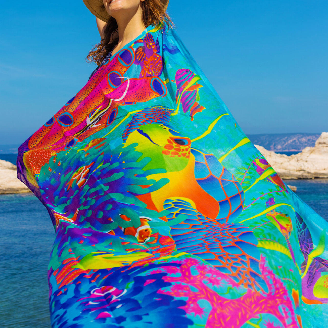 Foulard design coloré & original - Pylones