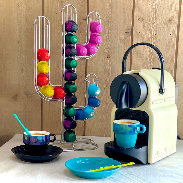 Porte capsules / dosettes Nespresso - Cactus - Zinc Mat - Pylones