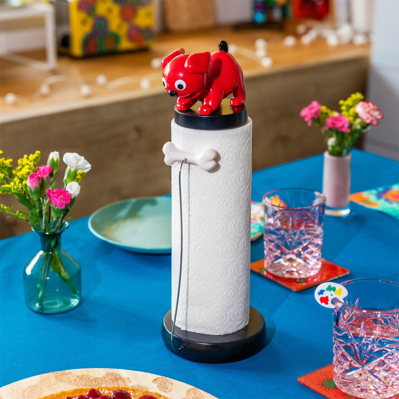 Kitchen roll dispenser - Clean'up - Red - Pylones