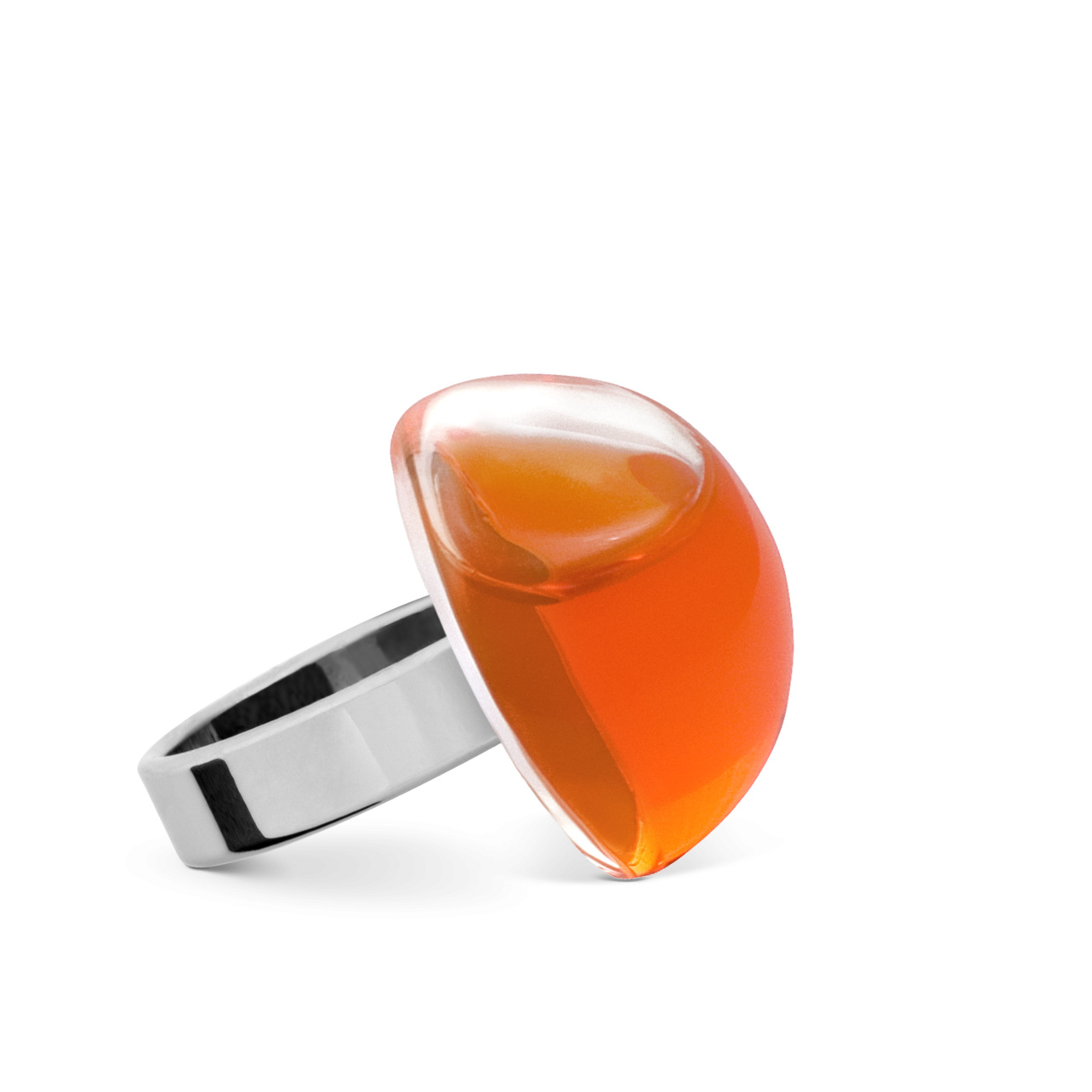 Glass ring - Dome Mini Milk - Orange - Pylones
