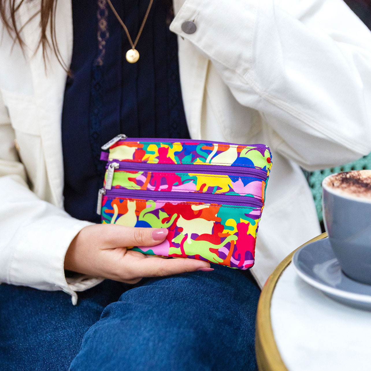 Pouch with 3 Zips - Zip It - Chamouflage - Pylones