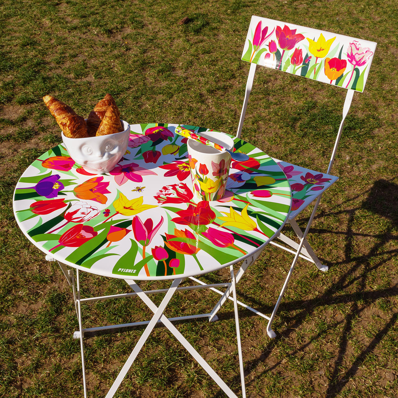 Folding table - Garden Paradise - Tulipes - Pylones