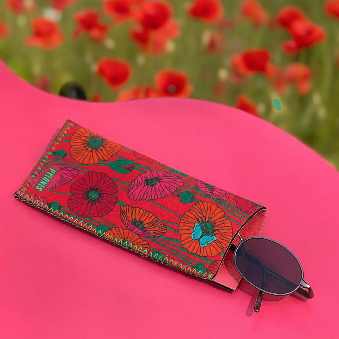 Hard glasses case - Neocase - Coquelicots - Pylones