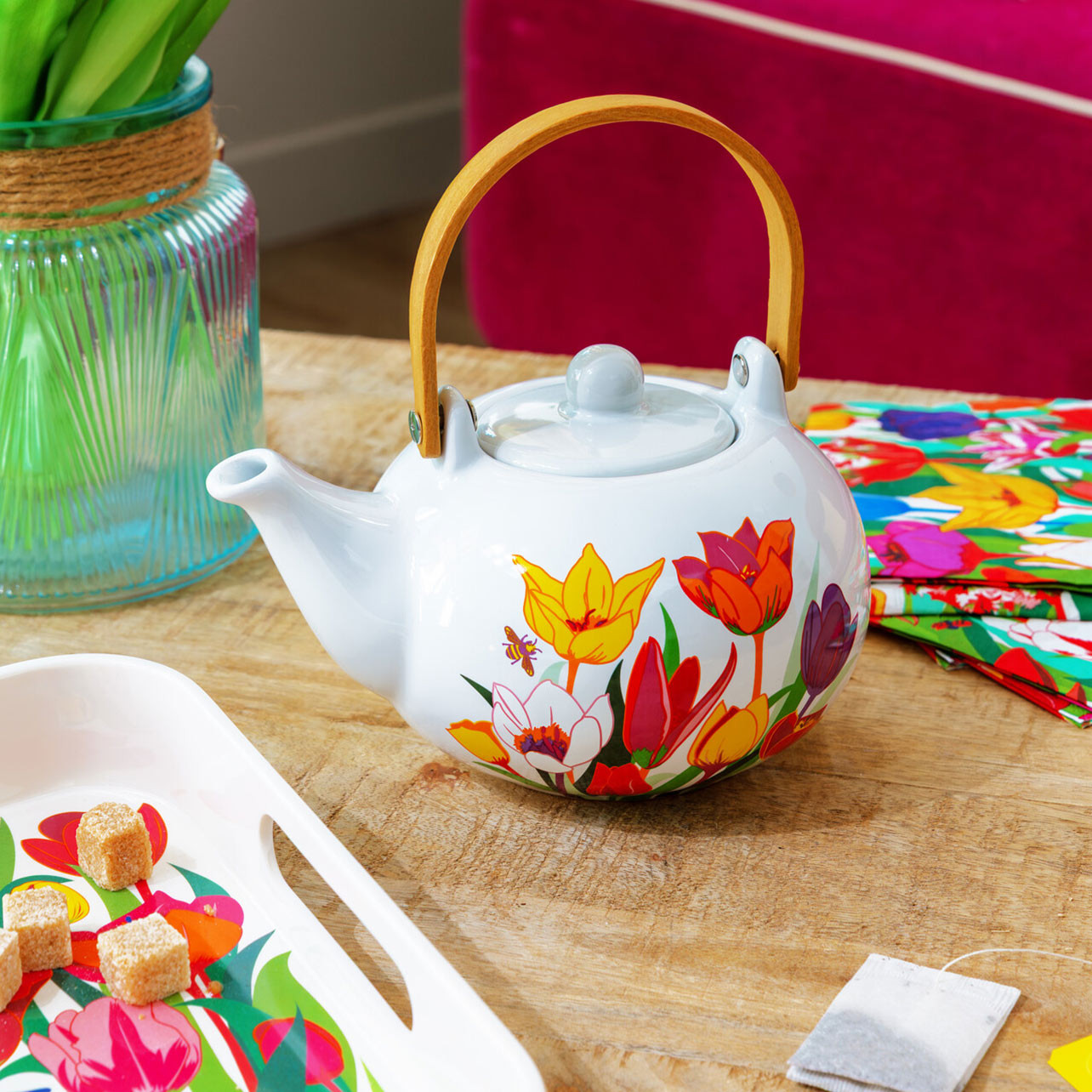 Japanese style teapot - Matinal Tea - Tulipes - Pylones