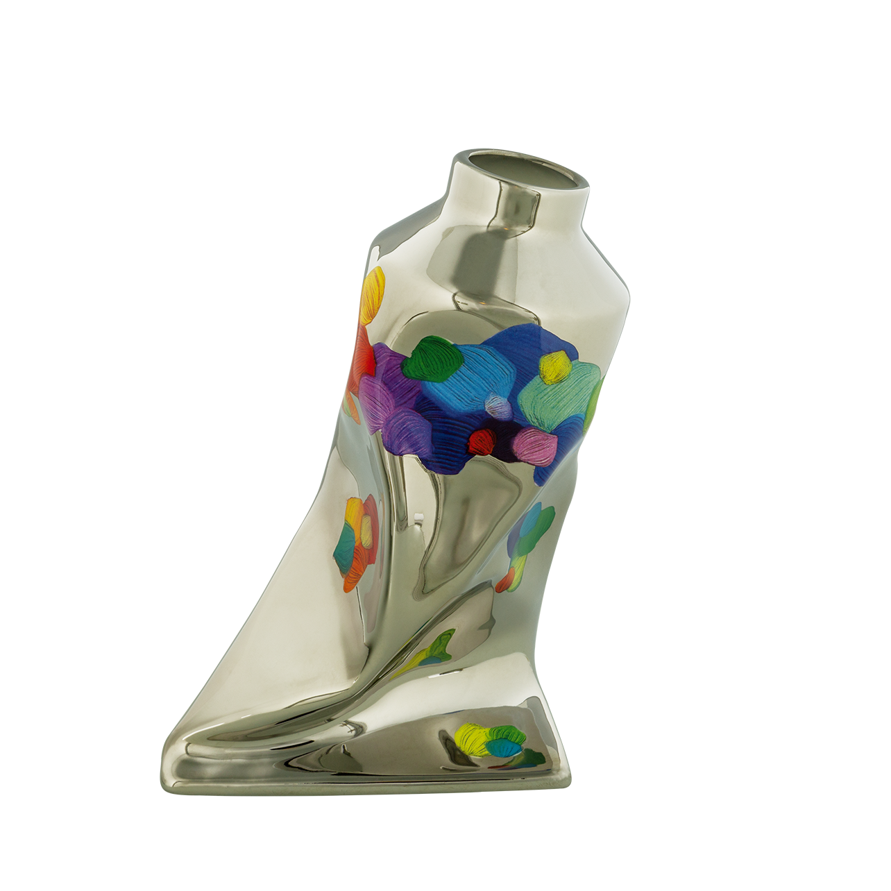 Grand vase - Art Floral Chrome Large - Palette - Pylones