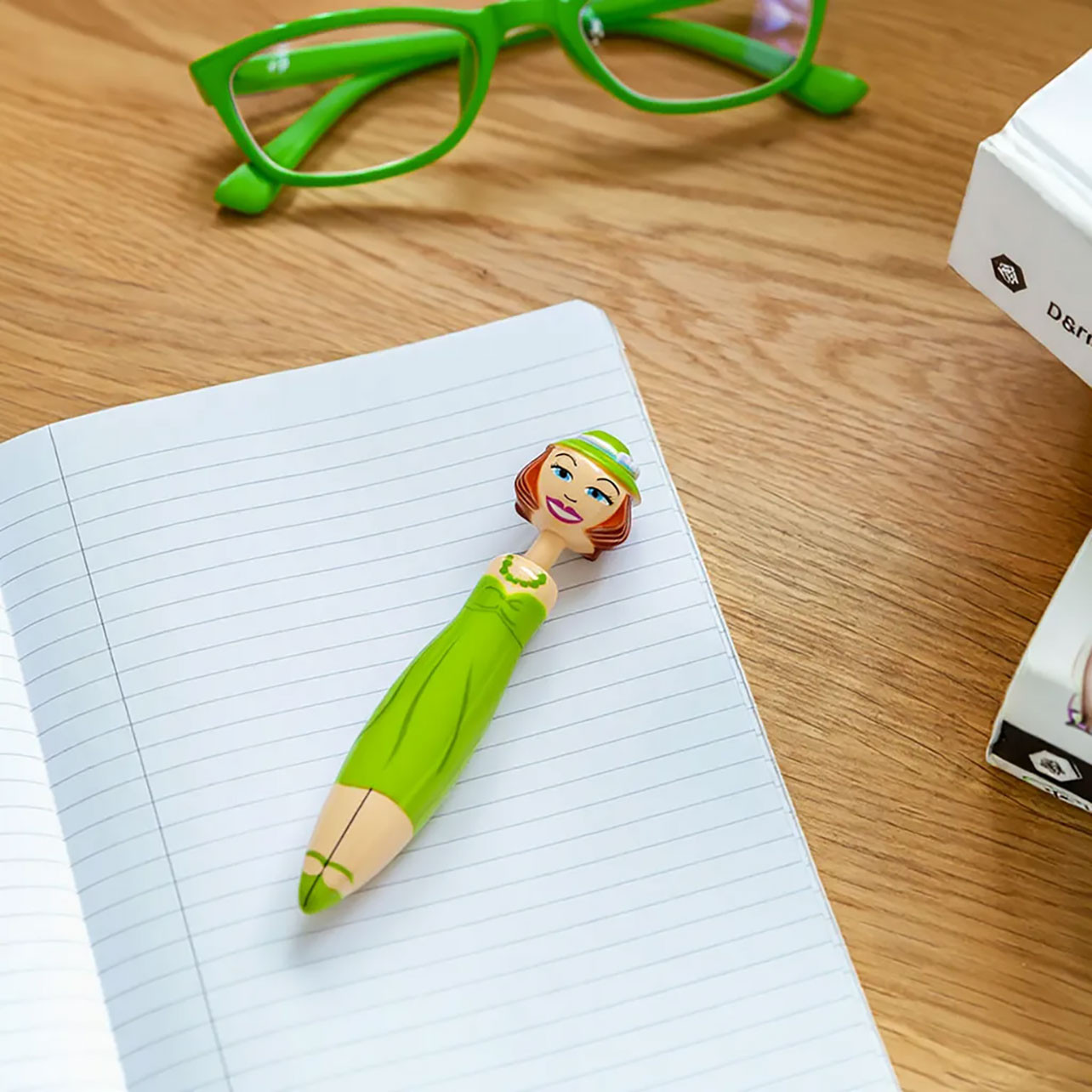 Stylo rétractable - Fashion Girl Pen - Vert - Pylones