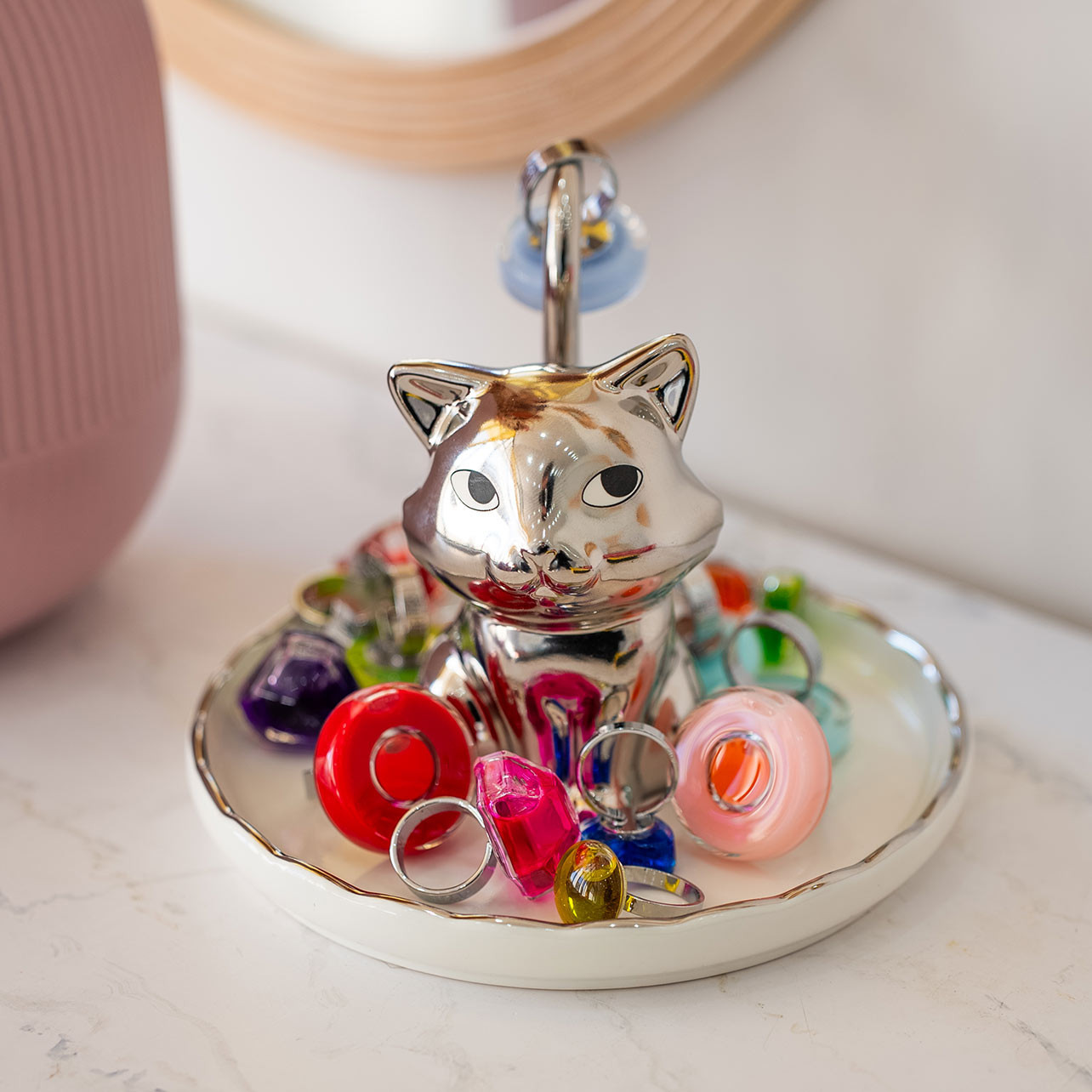 Second Chance - Jewellery holder - Glam Cat - Silver - Pylones