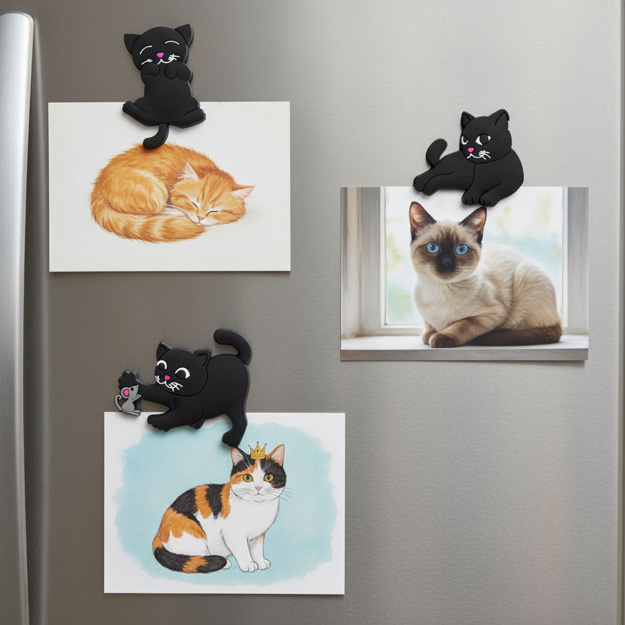 Set of 3 magnets - Happy - Mouse - Pylones