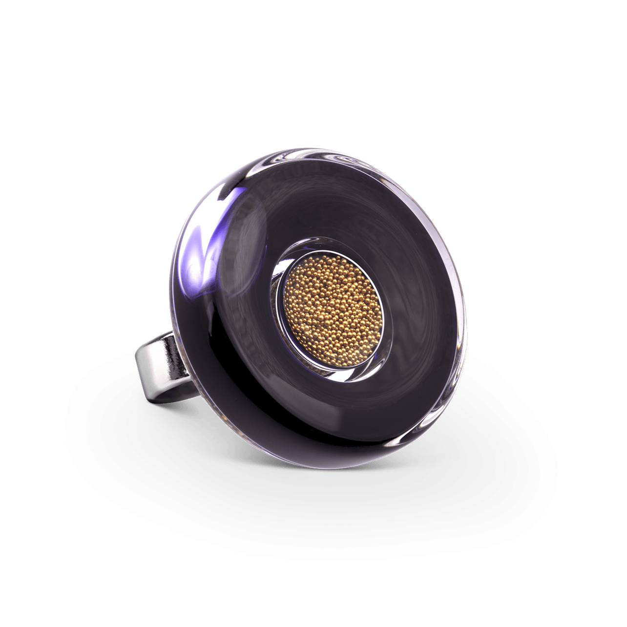 Glass ring - Duo Medium - Black / Gold - Pylones