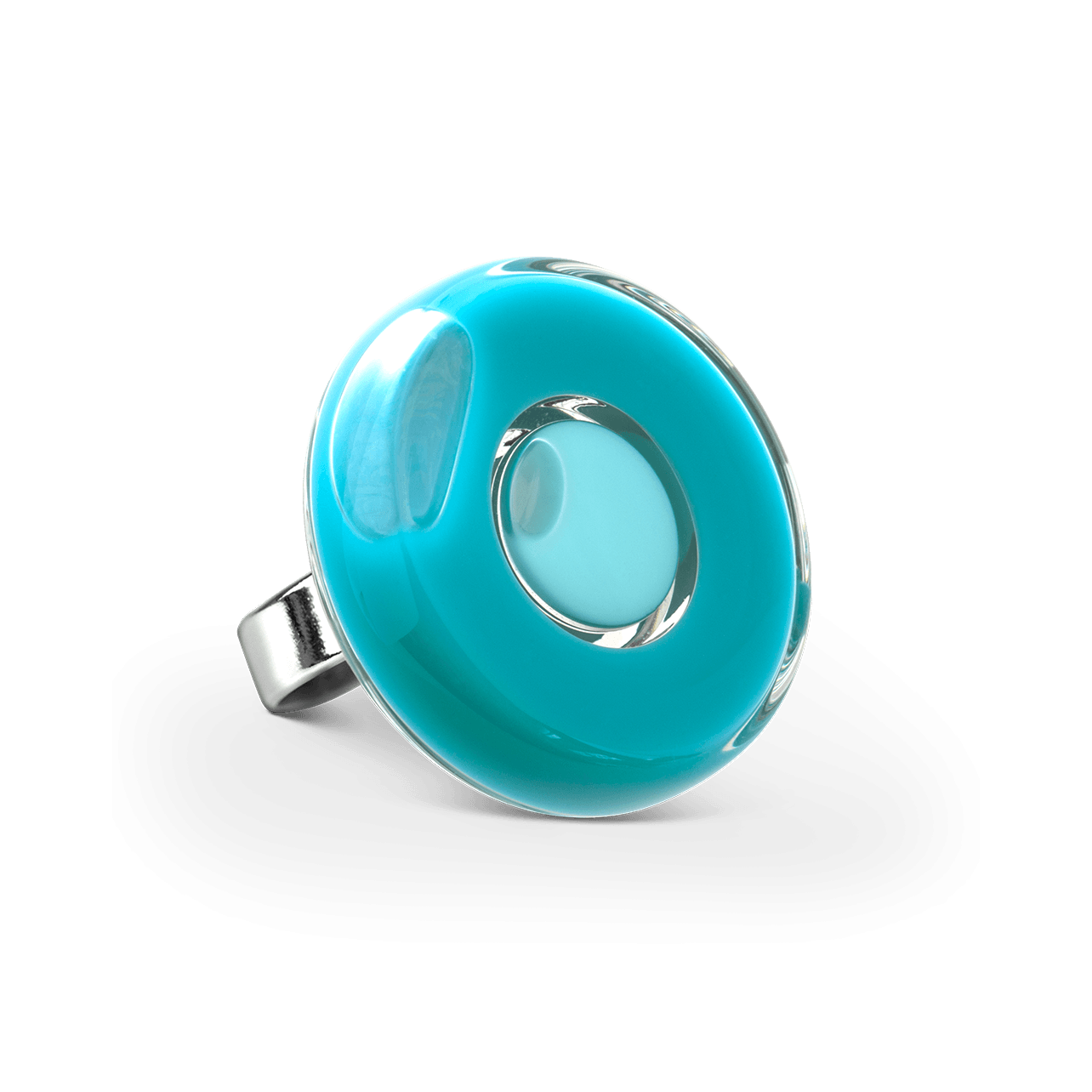 Glass ring - Duo Medium - Turquoise - Pylones