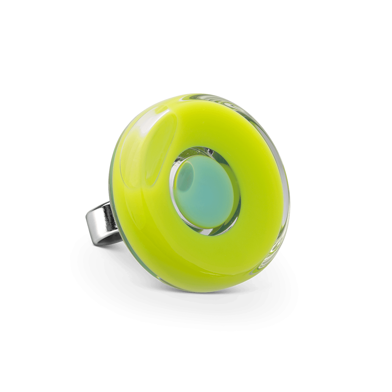 Glass ring - Duo Medium - Light Green - Pylones