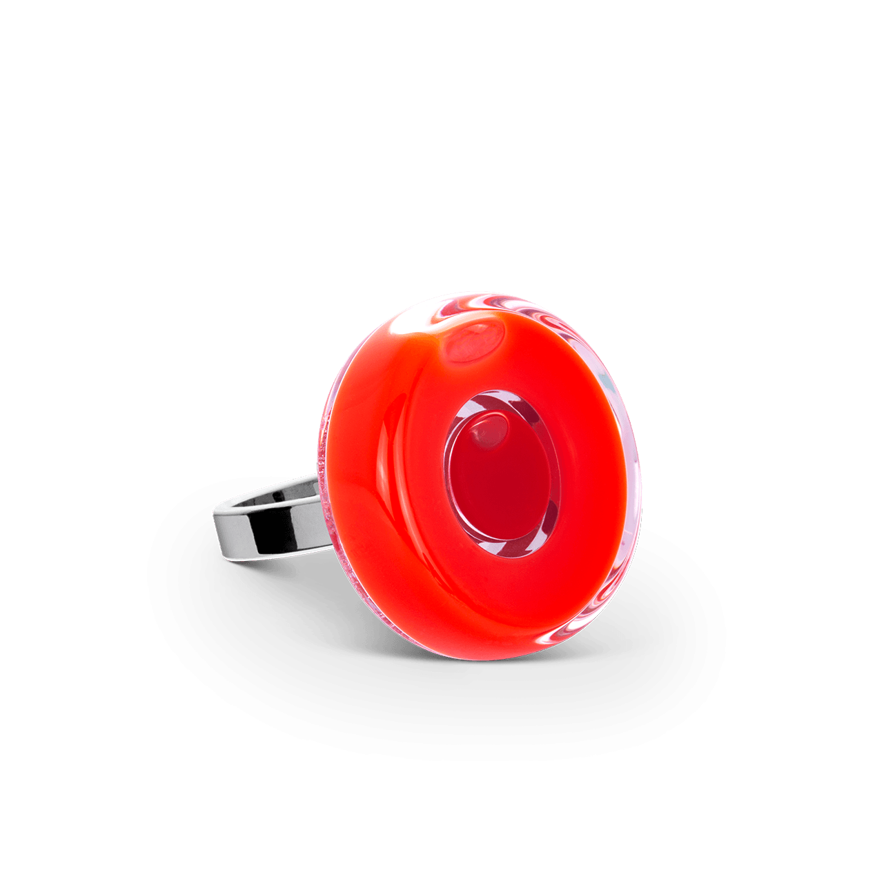 Glass ring - Duo Mini - Light Red - Pylones