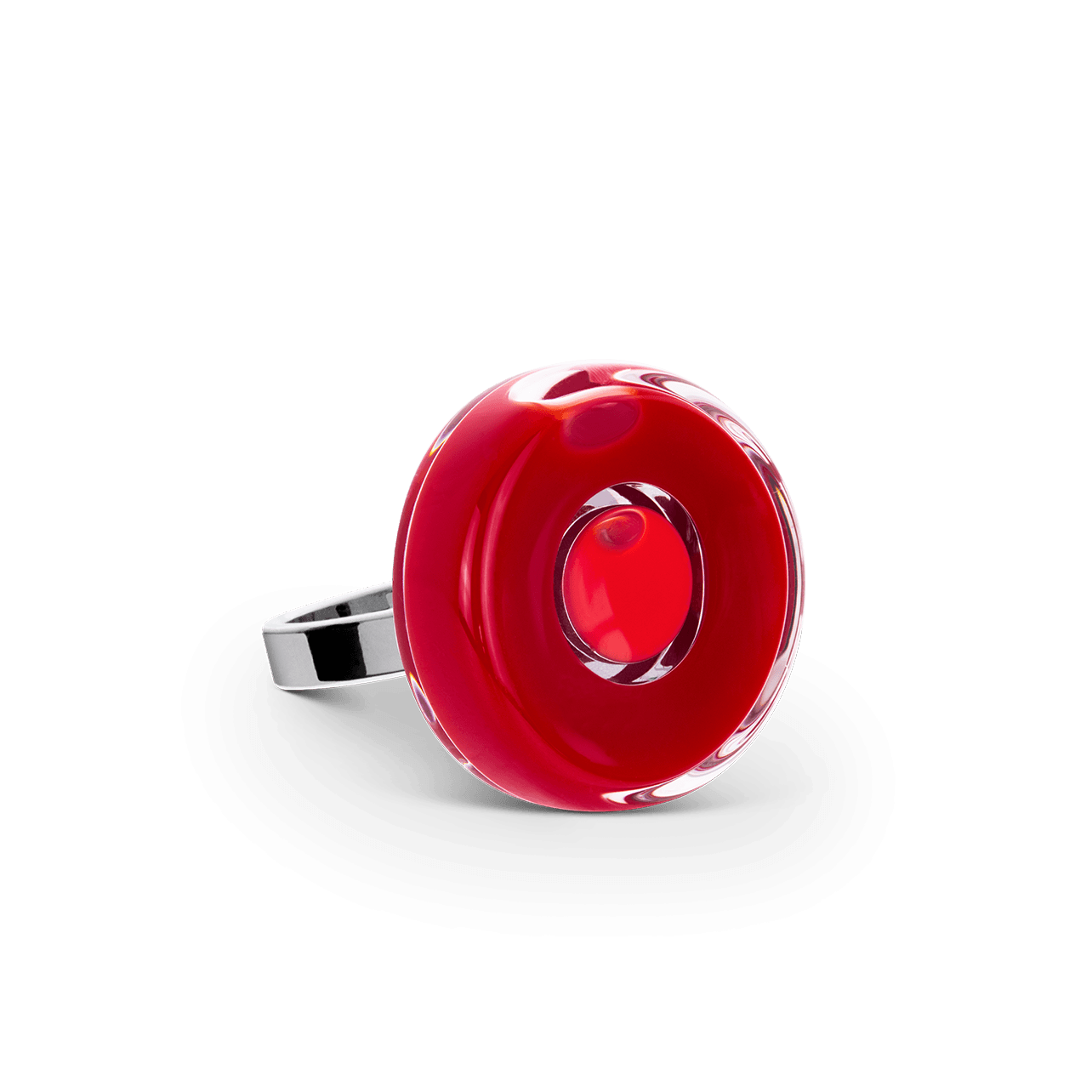 Glass ring - Duo Mini - Dark Red - Pylones
